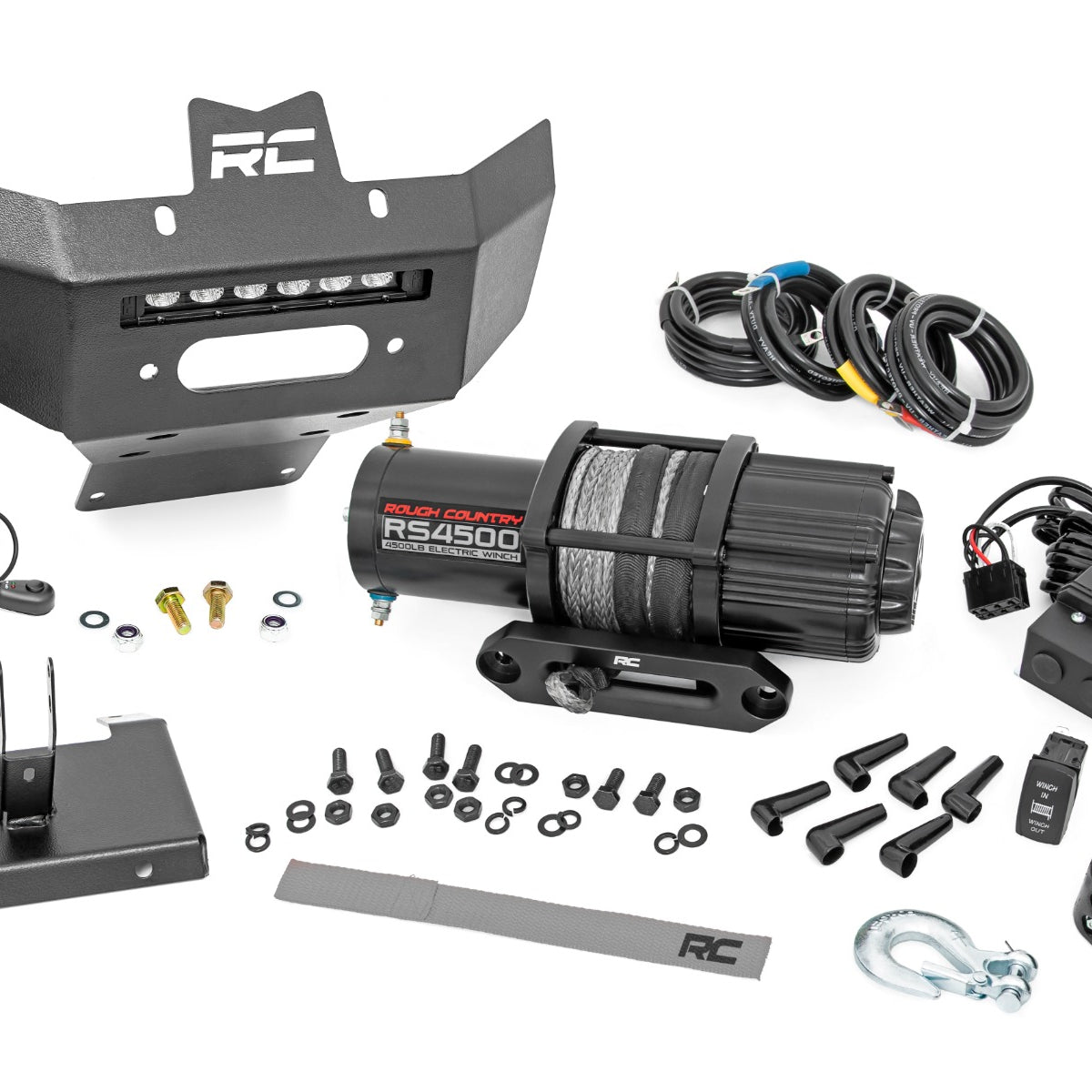 Winch Bumper | 4500-Lb Winch | Black Series LED | 6" Light | Can-Am Re ...