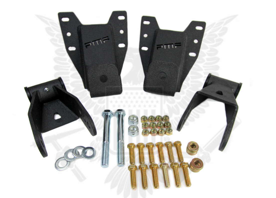 PMF 1999-2016 Ford F-250/350 Rear Long Travel Shackle Kit – FASS ...