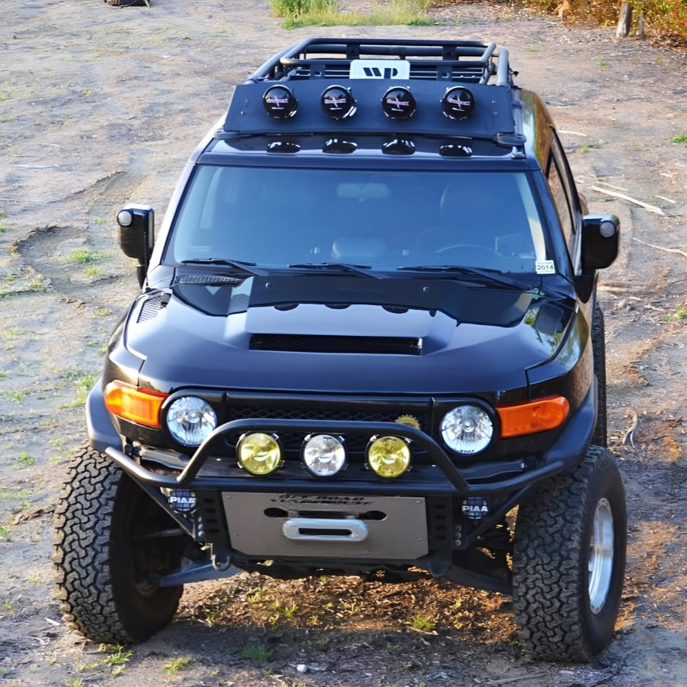 Toyota FJ Cruiser with Scoop(RK Sport) Lensun 60W Hood Solar Panel ...