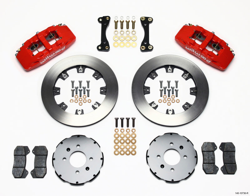 Wilwood Dynapro 6 Front Hat Kit 12.19in Red 90-99 Civic w/240 mm Disc ...